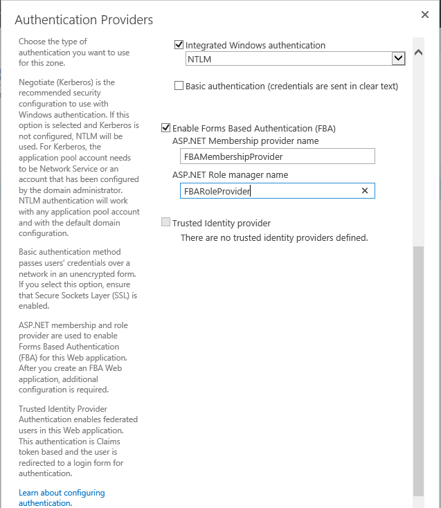 How To Setup Forms Based Authentication Fba Another Sharepoint Blog 7185
